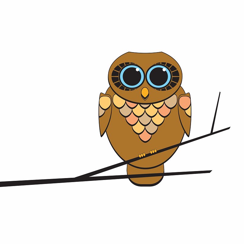 Owl drawing with fall inspired colors - Free stock photos, images ...